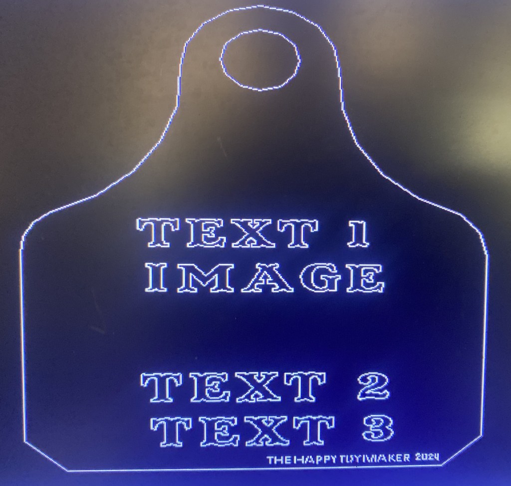 Custom Ear Tag Sign with Image - The Happy Toy Maker